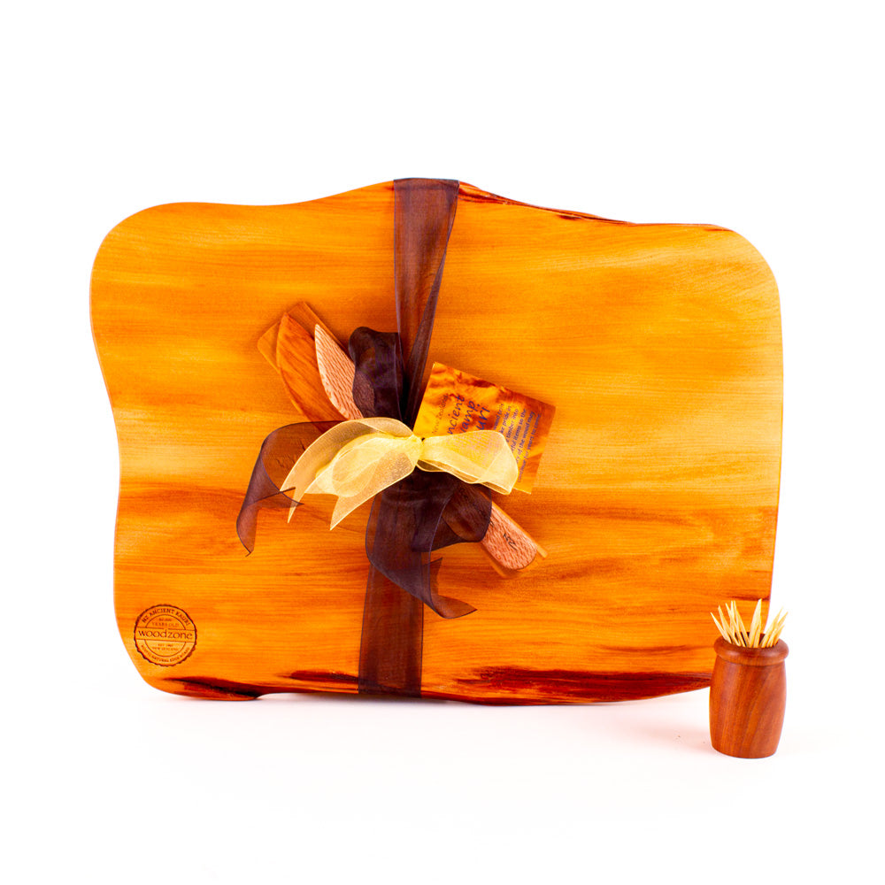 Ancient Kauri Rustic Natural Edge Board and Knife Set | Woodzone NZ ...