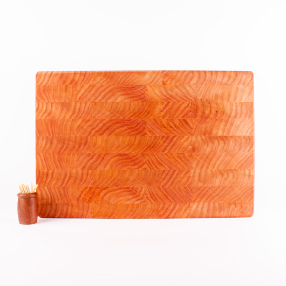 End Grain Chopping Board, Small, Macrocarpa | Woodzone NZ Made Woodware ...