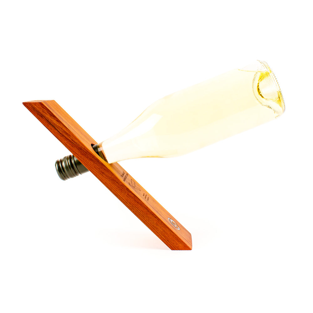 The Great NZ Balancing Bottle Stand, Heart Rimu with Paua Koru ...