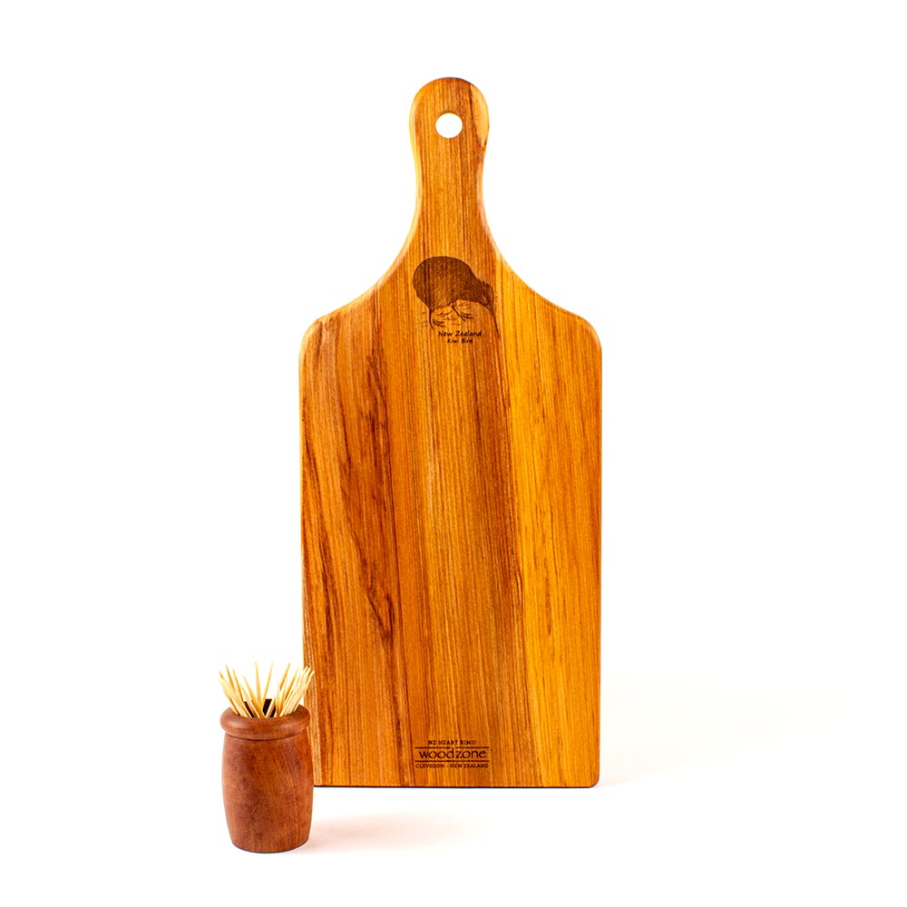 Handle Board, Small with Engraved Icon | Woodzone | NZ Made Woodware
