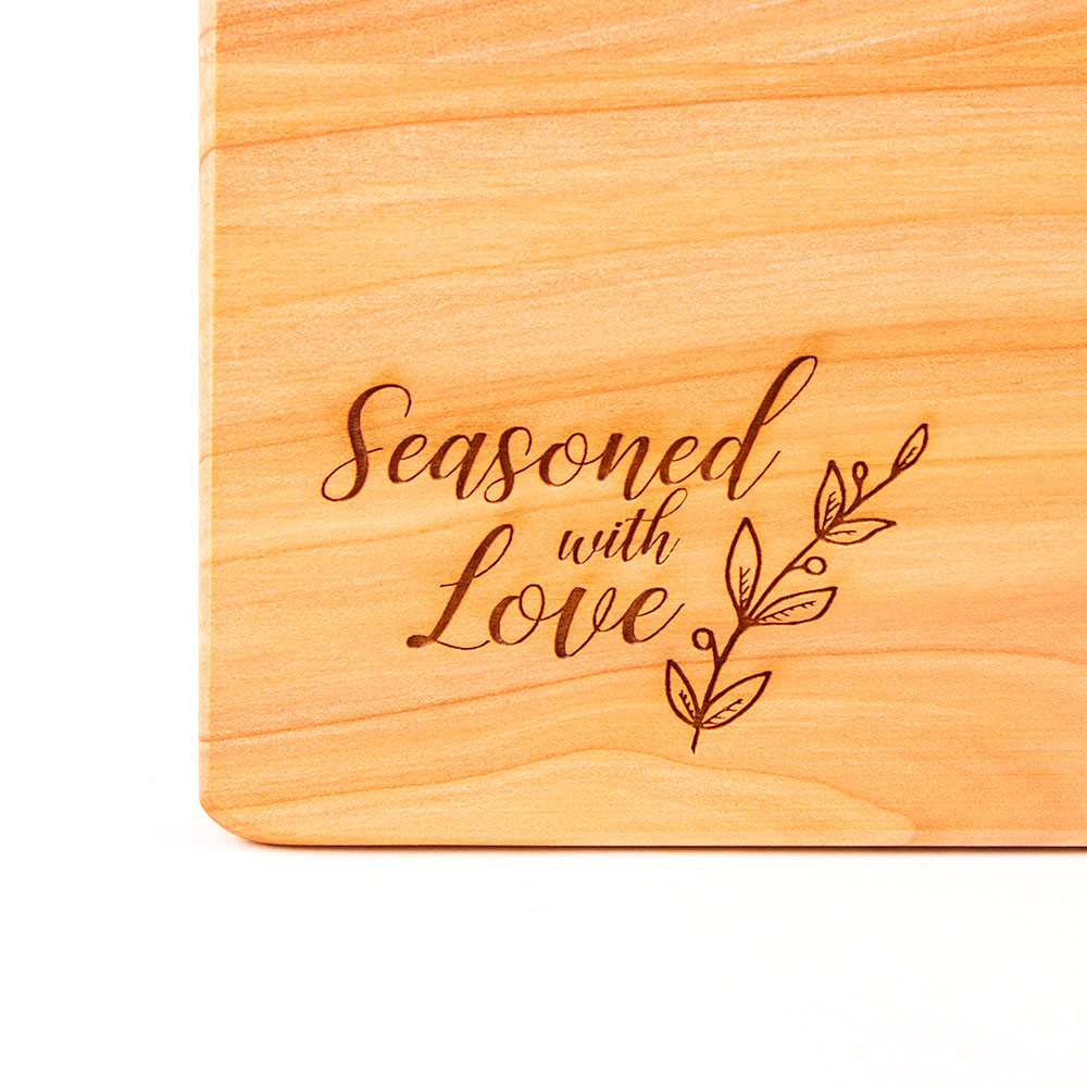 Seasoned with Love Chopping Board | Woodzone NZ Made Woodware & Gifts
